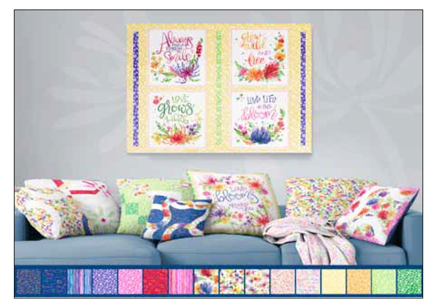 Full Bloom Bundle of 2 1/2 Strips and Panel 40 Sku's | Etsy