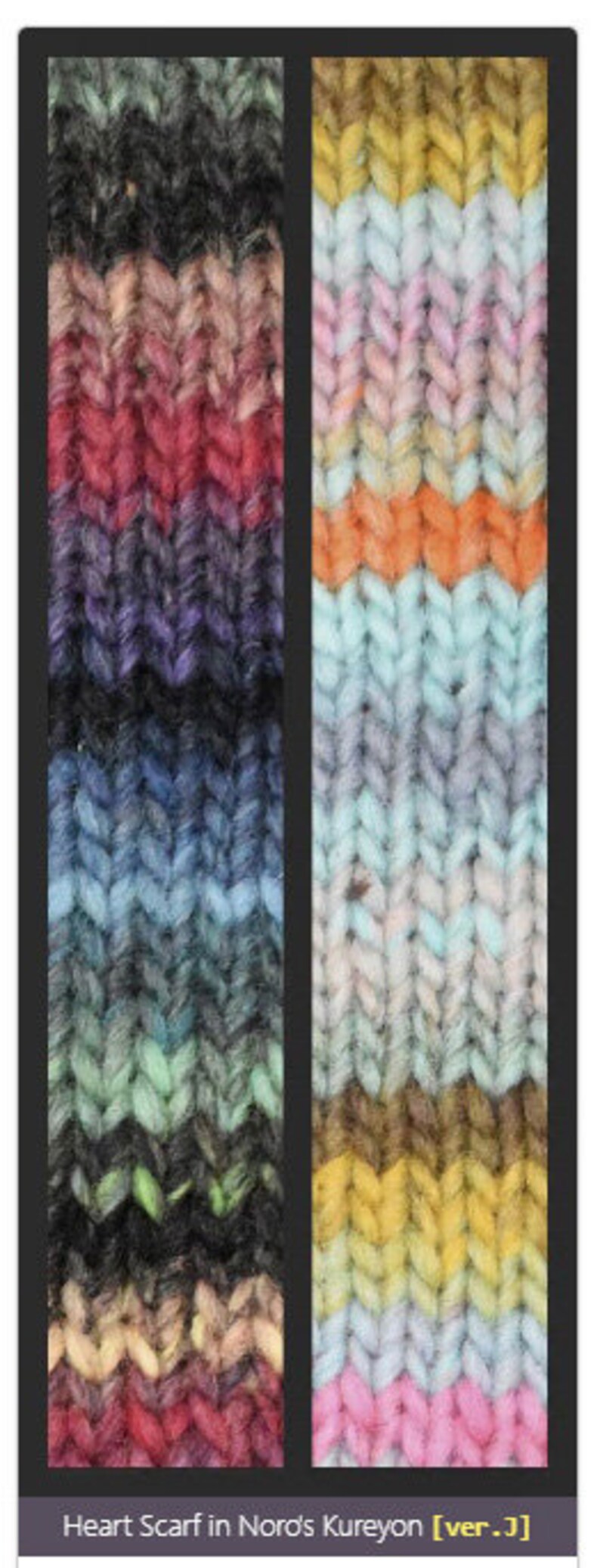 NORO Heart Scarf Knit Kit Includes 5 Magical Balls of NORO - Etsy