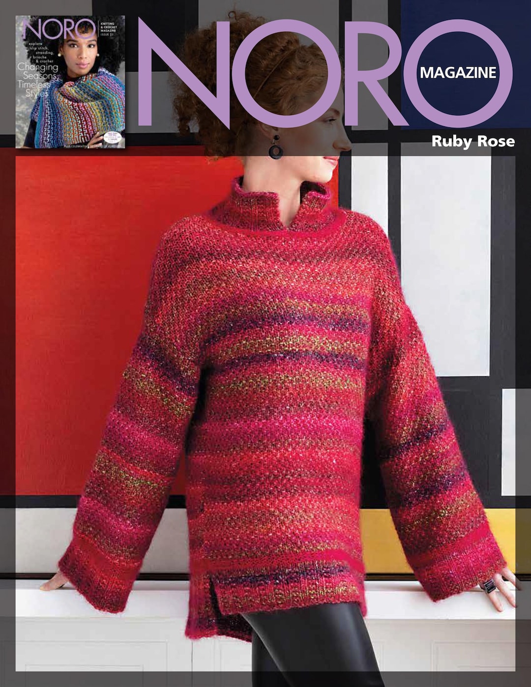 NORO Ruby Rose Sweater Instant Download PDF Pattern Featured in Noro ...