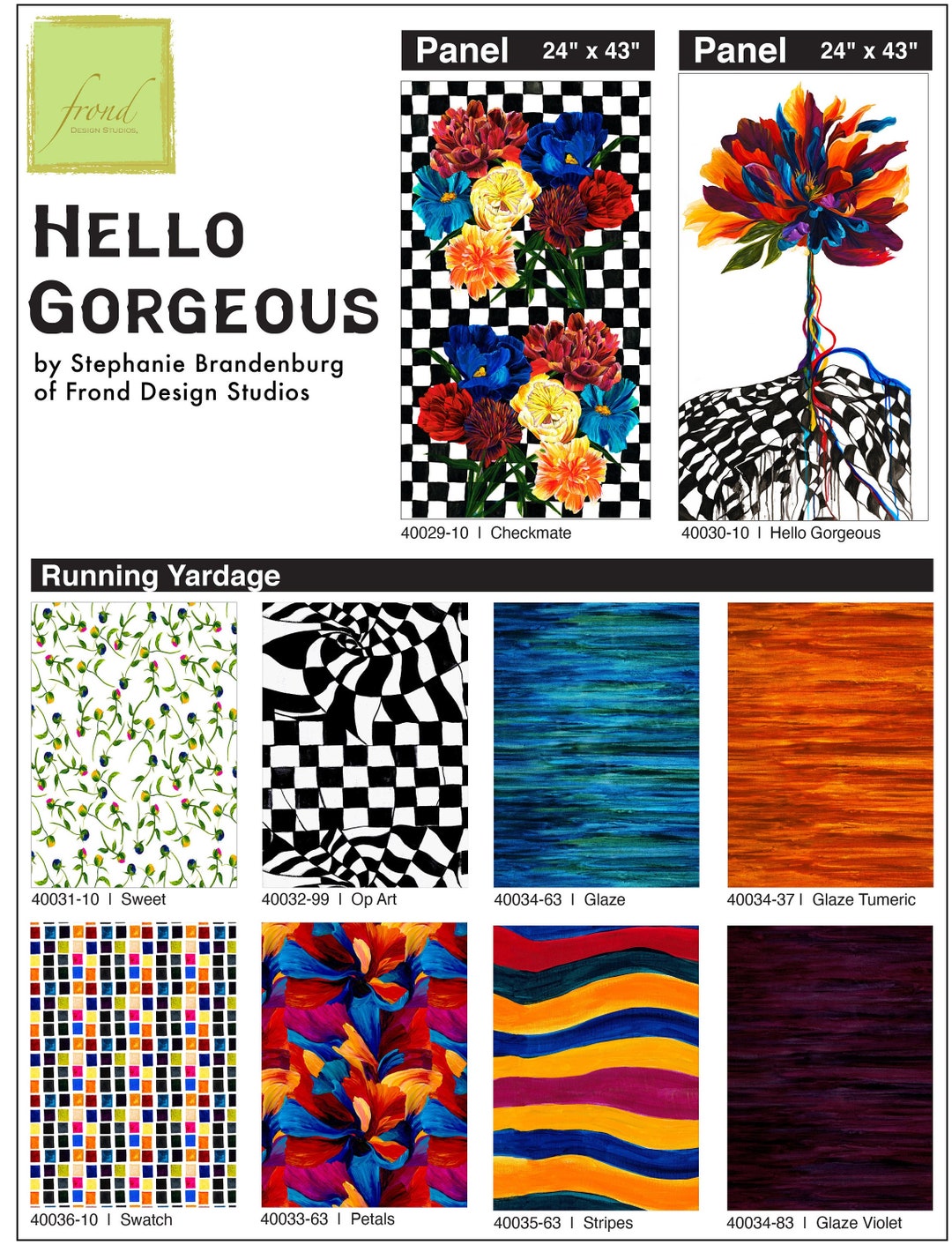 Hello Gorgeous Bundle Includes Two Panels and Eight Precuts Designed by ...