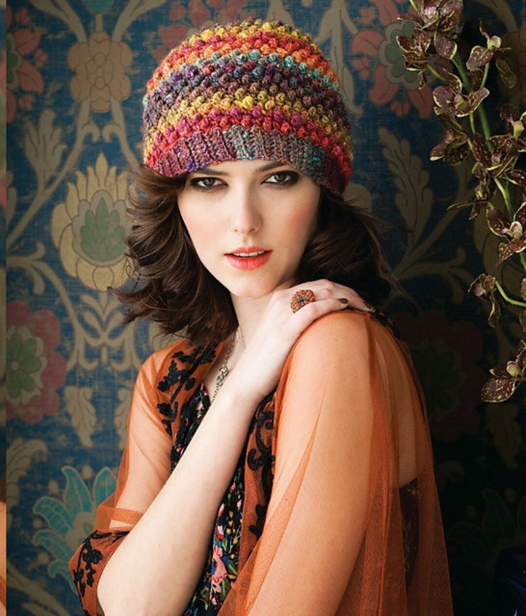 NORO Bobbled Hat Crochet Kit Includes 2 X 50g Skeins of NORO Silk ...
