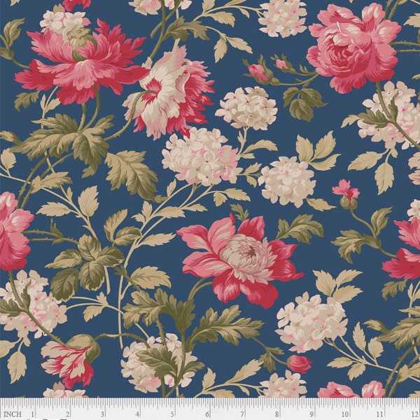 Large Floral Fabric - Etsy