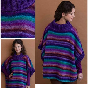 NORO Emily Poncho Knit Kit Includes 1 (2,2) X 150g Ball of NORO ...