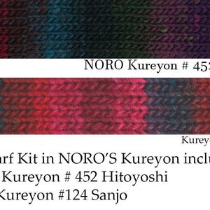NORO Heart Scarf Knit Kit Includes 5 Magical Balls of NORO Kureyon Yarn ...
