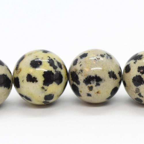 Dalmatian Jasper natural A Grade Round Gemstone Beads 4 - Etsy
