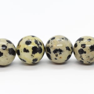 Dalmatian Jasper (natural) A Grade Round Gemstone Beads - 4, 6, 8, 10mm (8" or 16" Strands ...