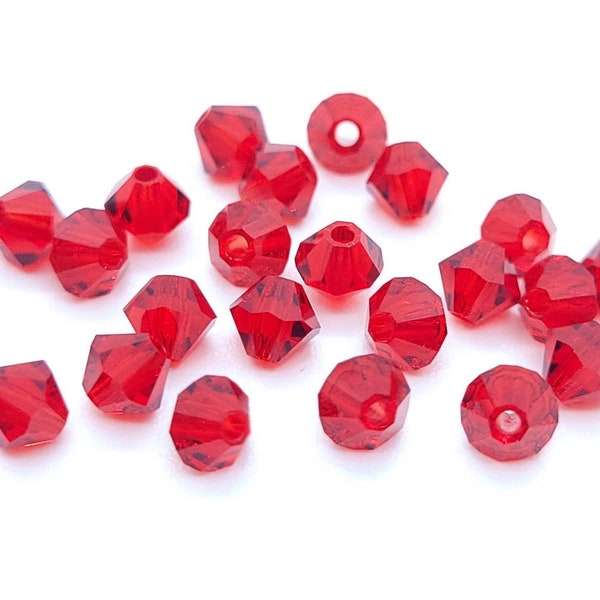 Red Crystal Beads - Etsy