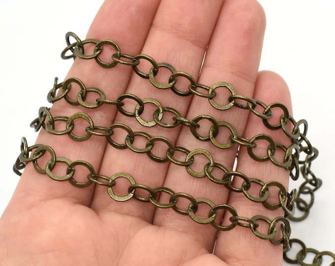 Brass Rolo Chain - Raw Brass Chain - Unsoldered Round Rolo Chain - 0.19 ...