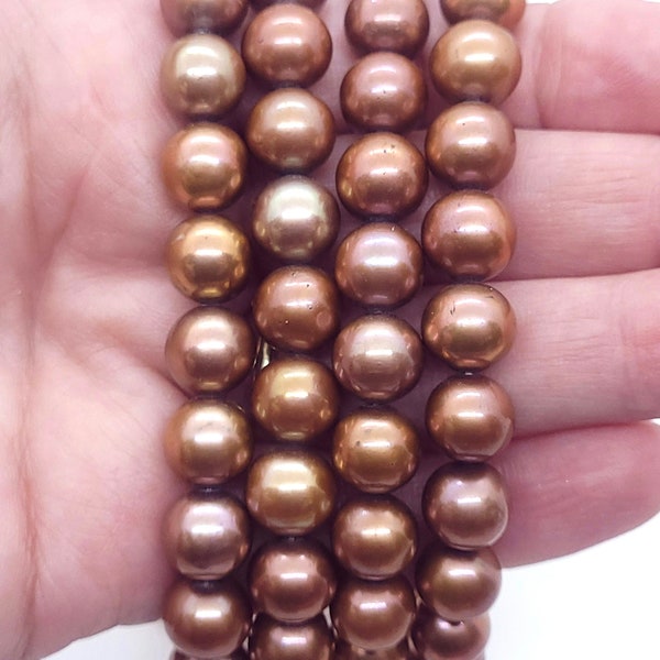 Copper Color Pearls - Etsy