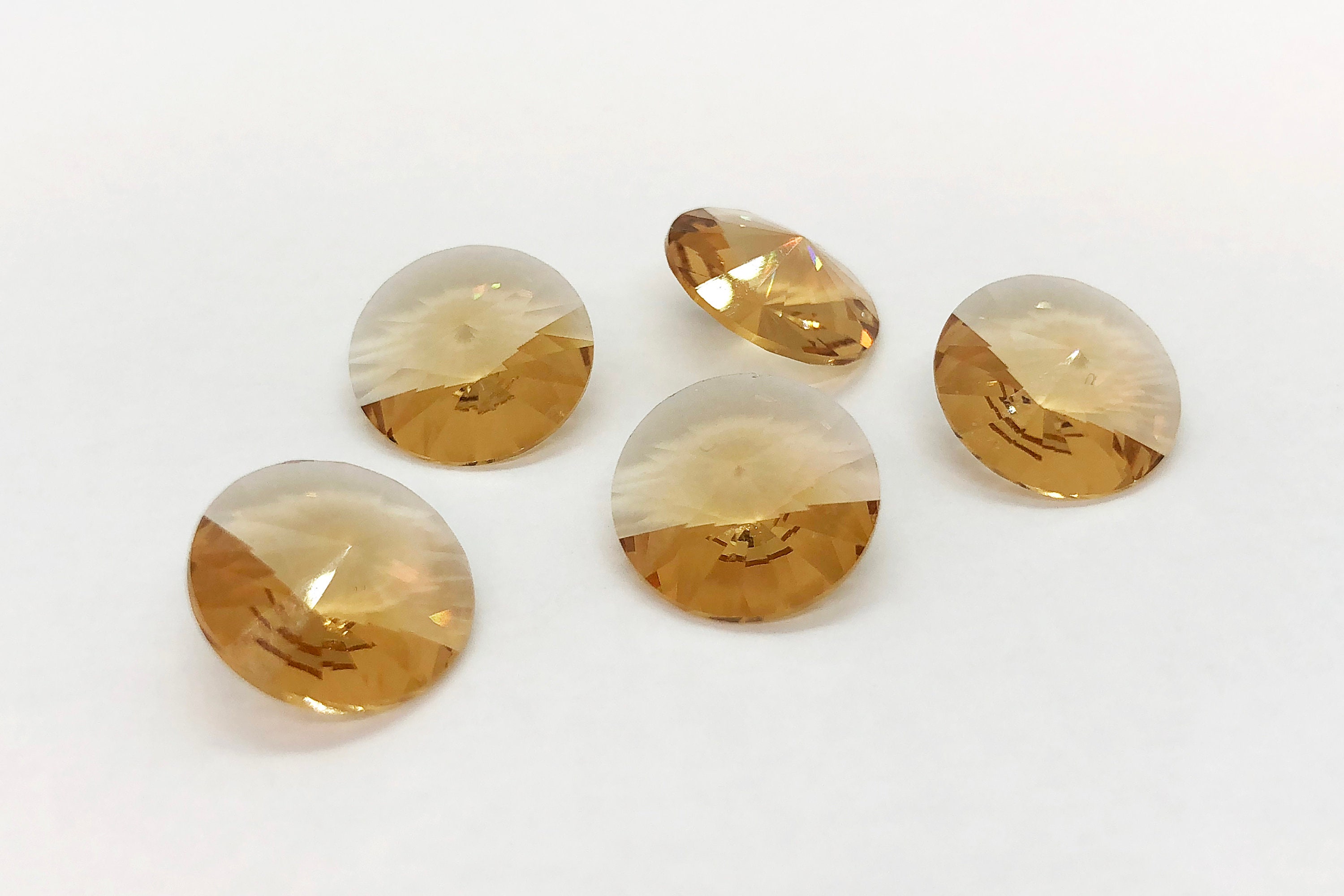 Light Colorado Topaz Tan Swarovski Crystal 1122 Rivoli - Etsy