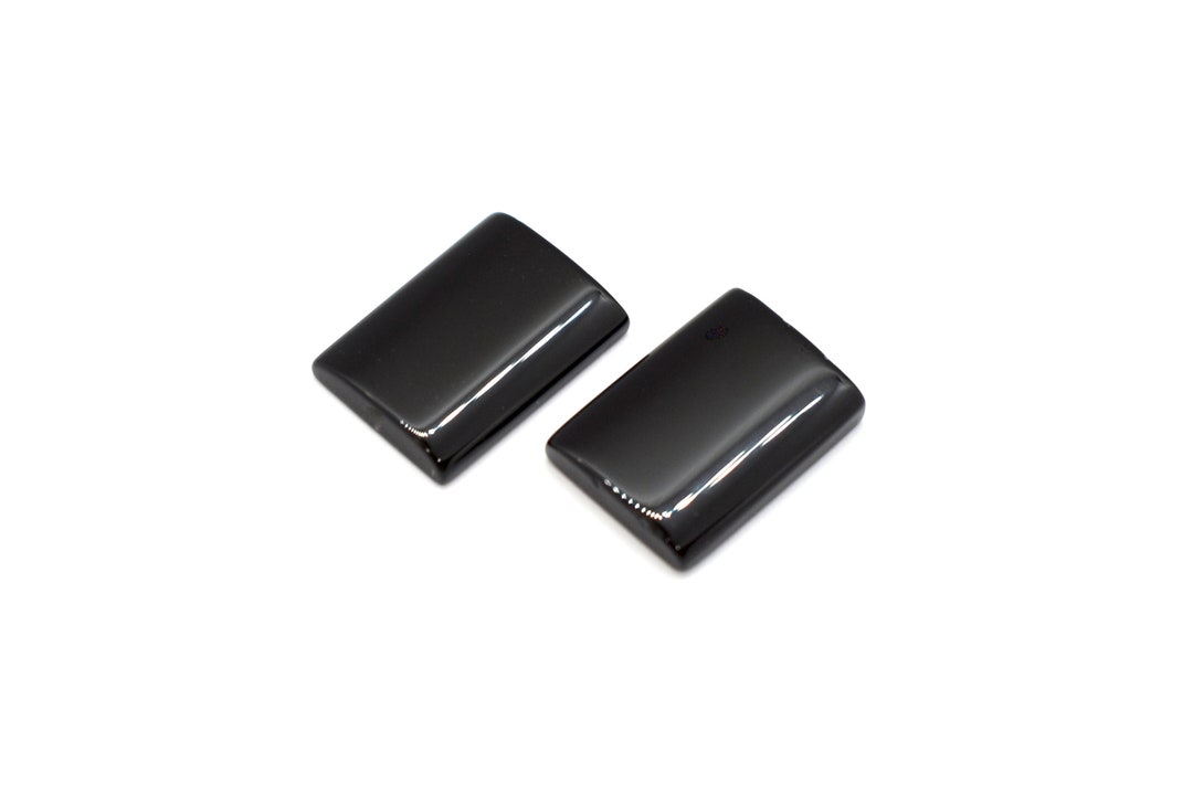 Black Onyx Rectangle Gemstone Cabochon Flat Back,10x12mm 12x14mm,13x ...