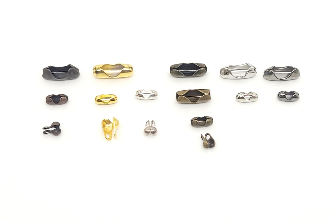Ball Chain Connectors and Ends for 1mm and 2mm Ball Chain Antique ...