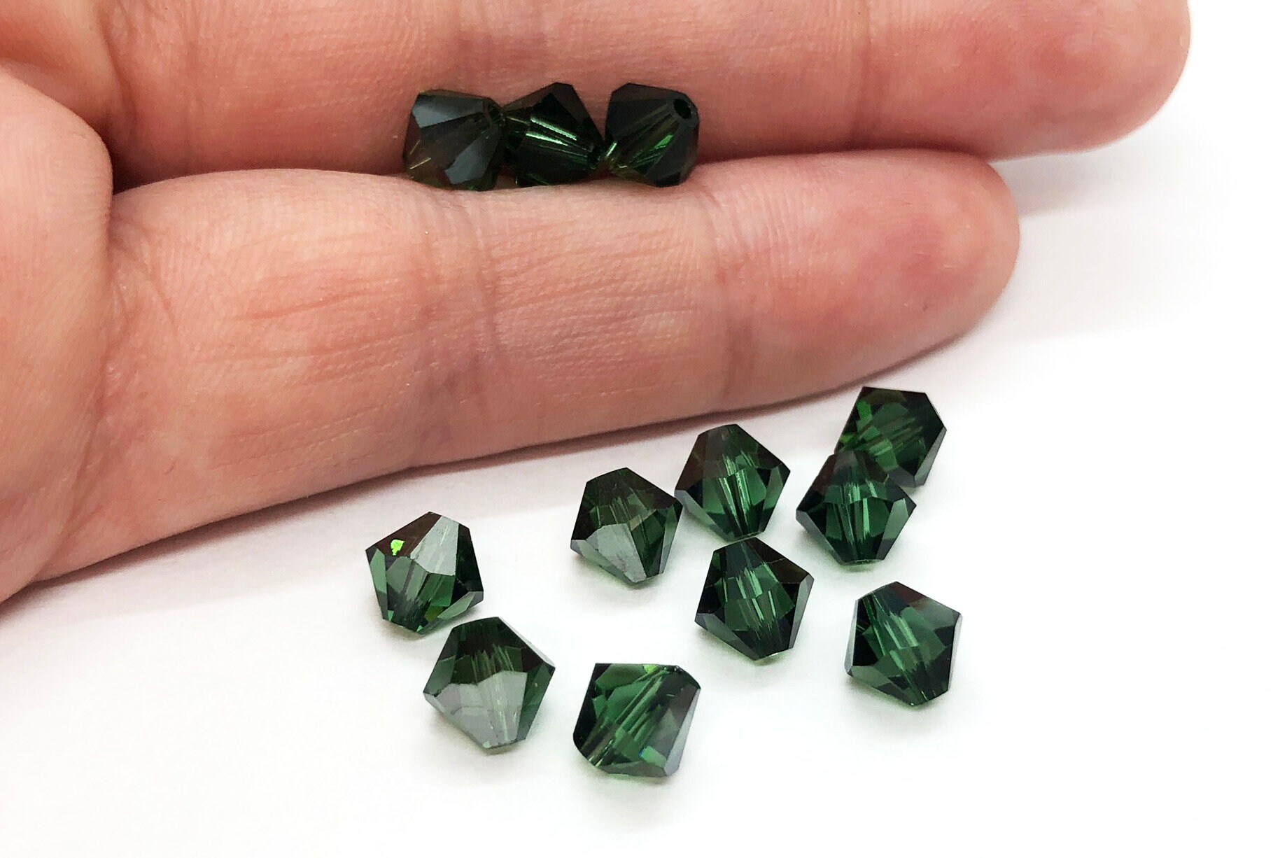Green Turmaline Satin 5301/5328 -green Swarovski Crystal Bicone Beads ...