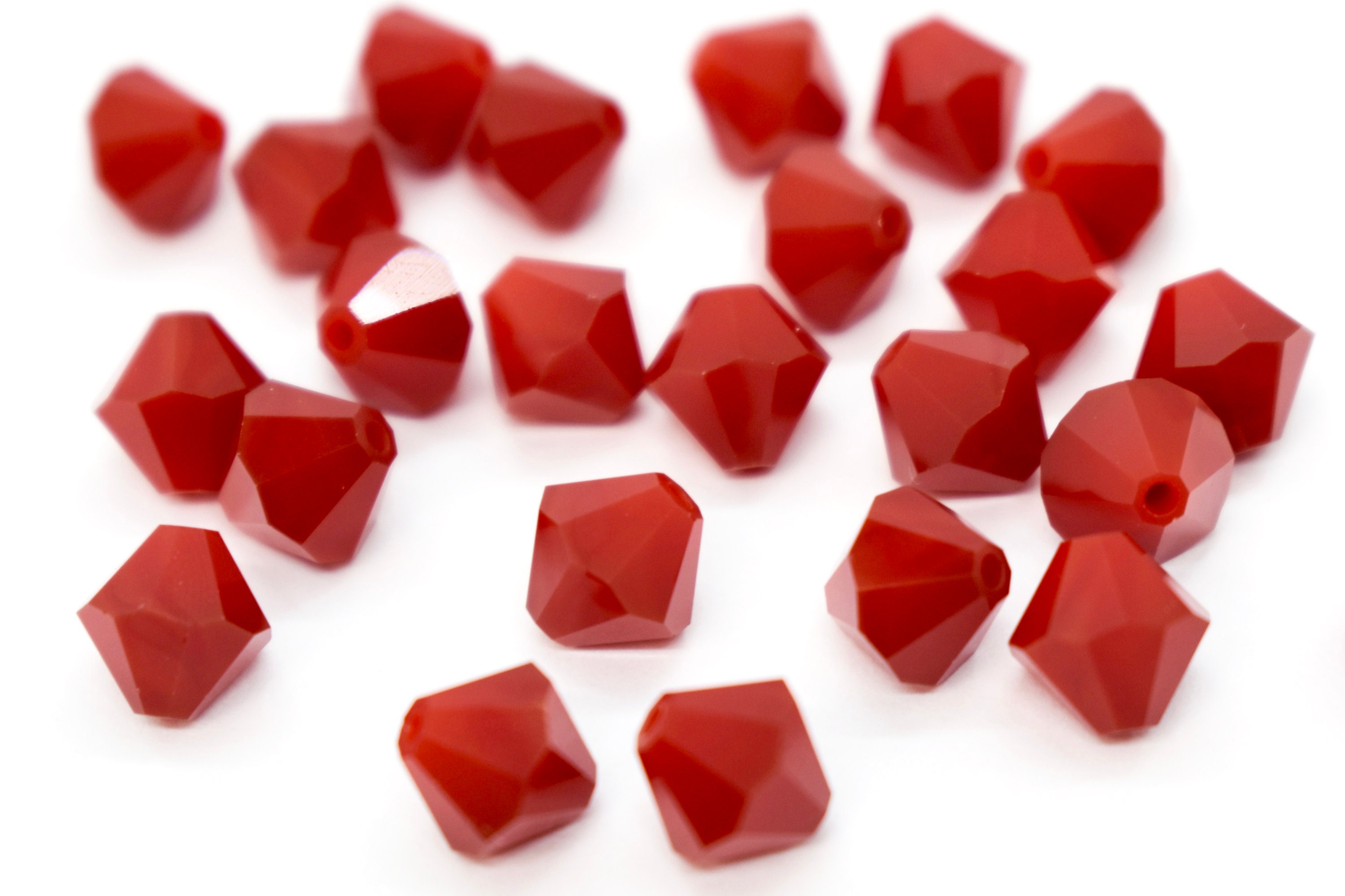 Dark Red Coral 5301 Red Swarovski Crystal Bicone Beads 8mm - Etsy