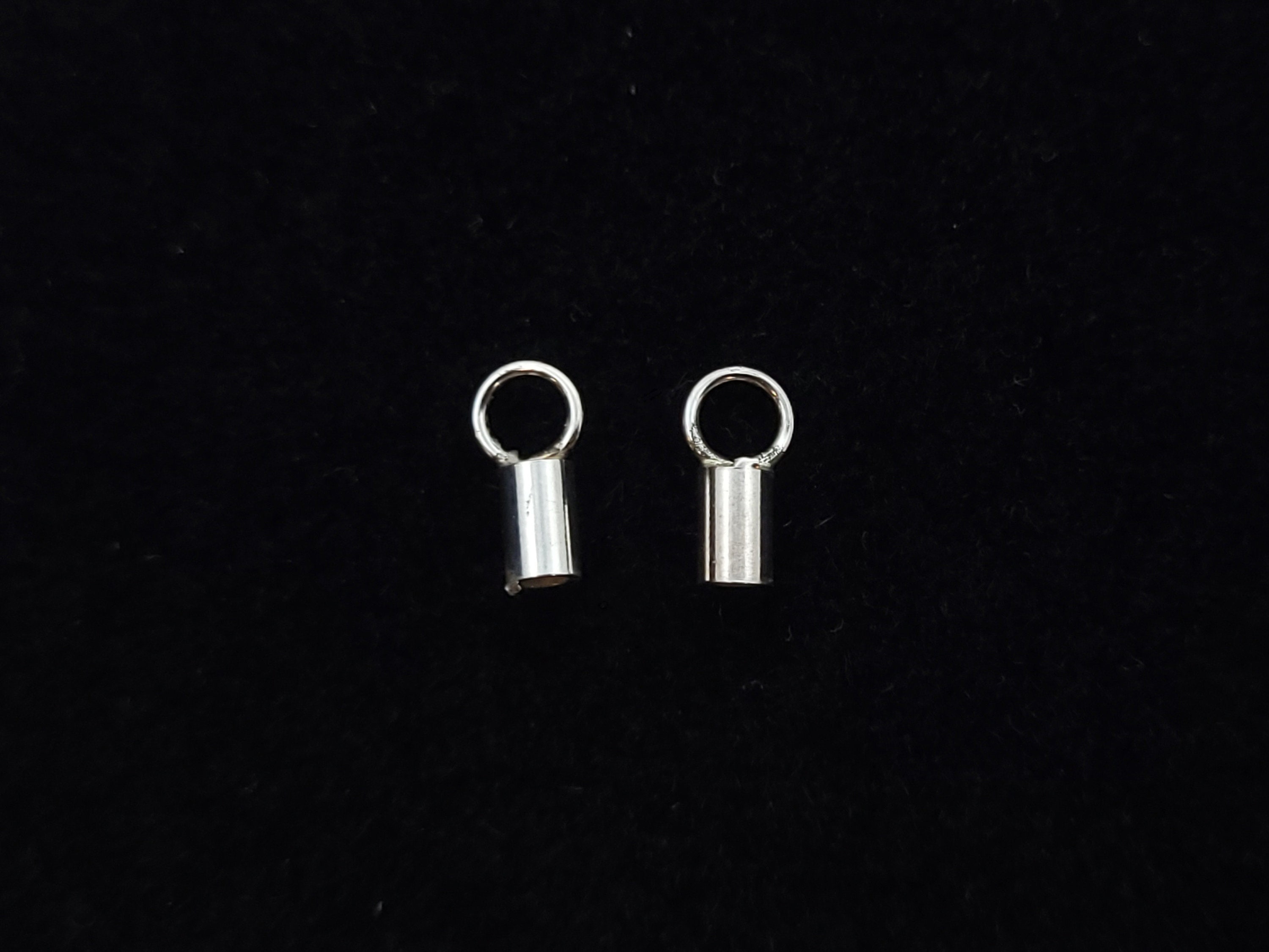 Sterling Silver Fancy End Caps With Loop,fits 0.5mm, 1mm or 2mm Cord ...