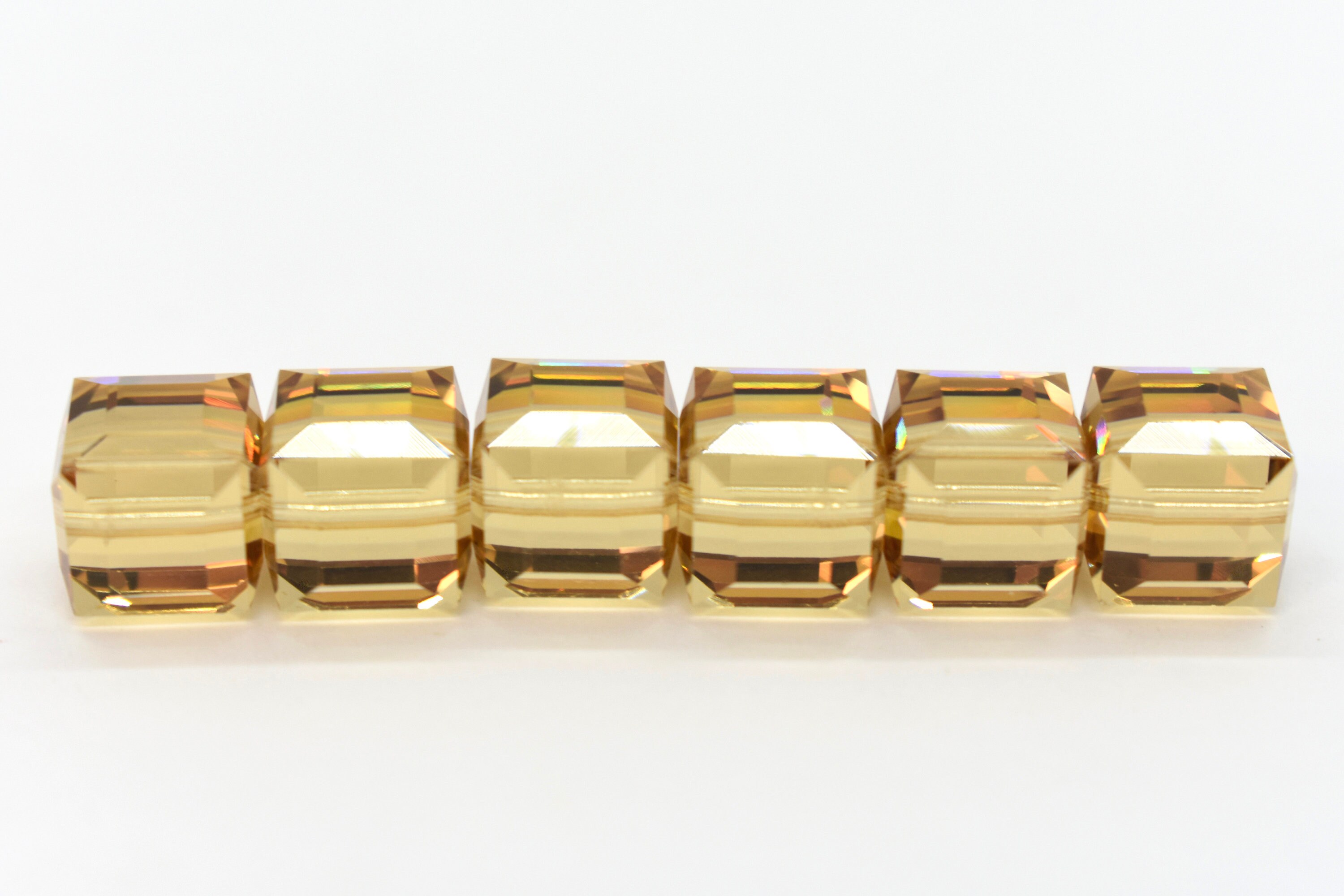Light Colorado Topaz 5601 Swarovski Elements Crystal Cube Bead | Etsy