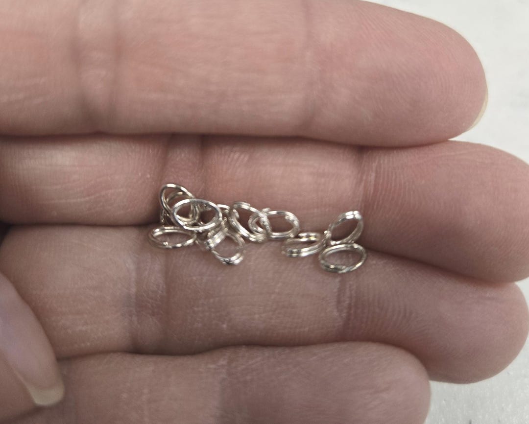 Sterling Silver Oval Split Rings 3.5x5.5mm 22 Gauge,simple Split Rings for Jewelry Making, Oval ...