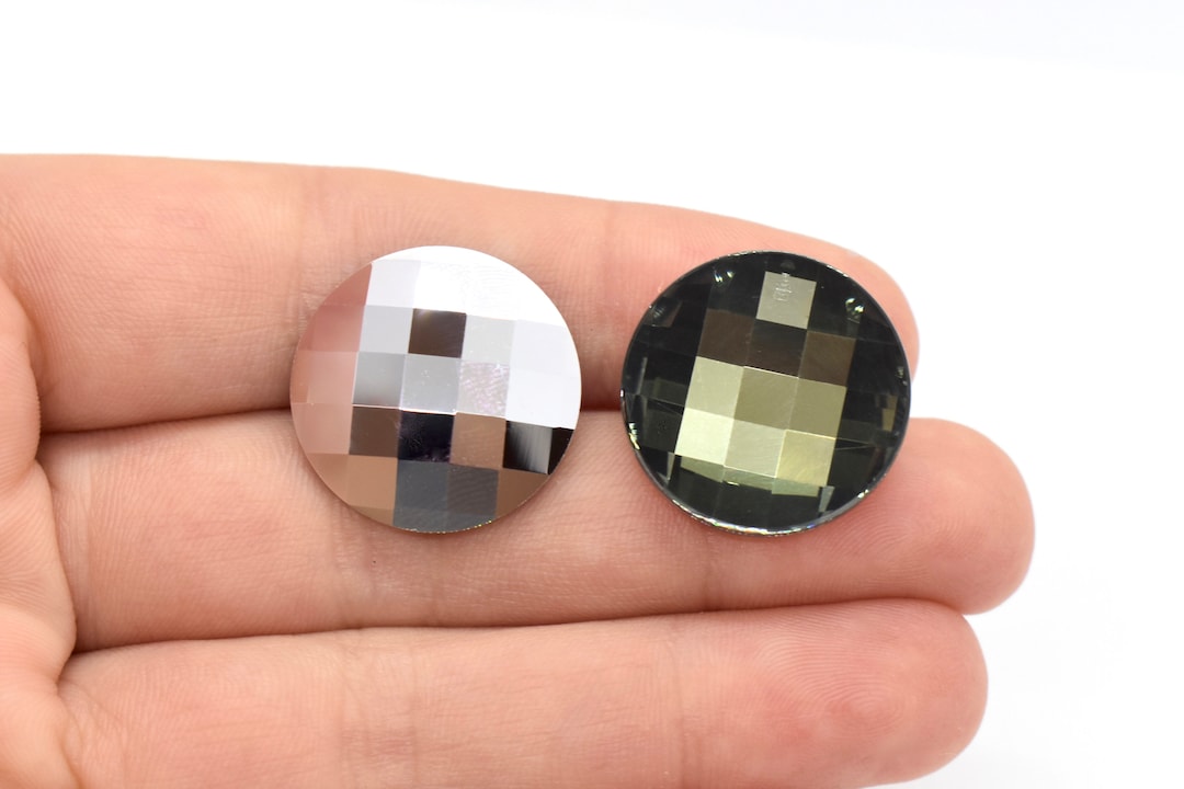 Sage 2035 Swarovski Crystal Chessboard Round Back Rhinestones to Make Jewelry With 20mm Green ...