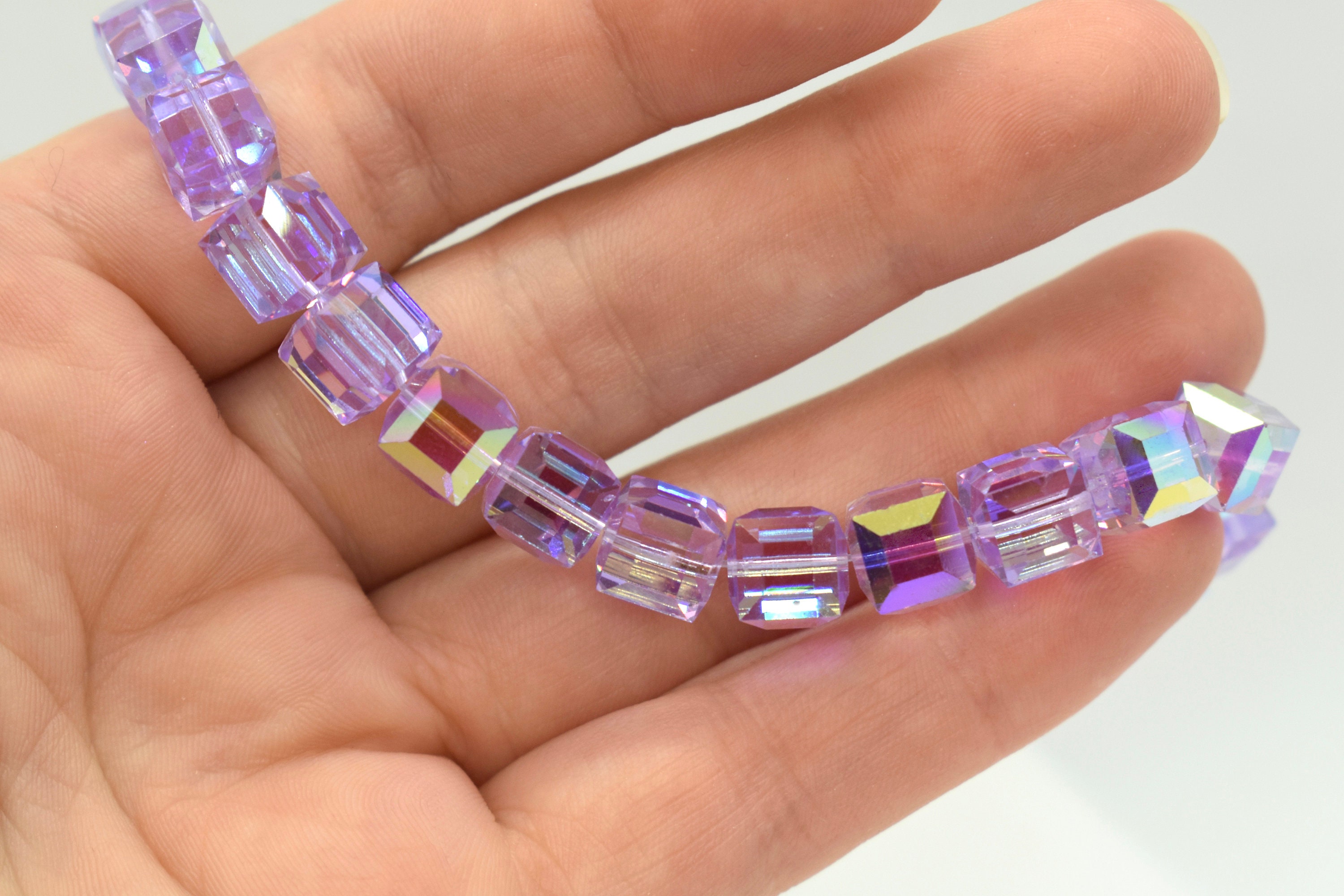Violet AB 5601 Swarovski Crystal Cube Beads 6mm,8mm, to Make Jewelry ...