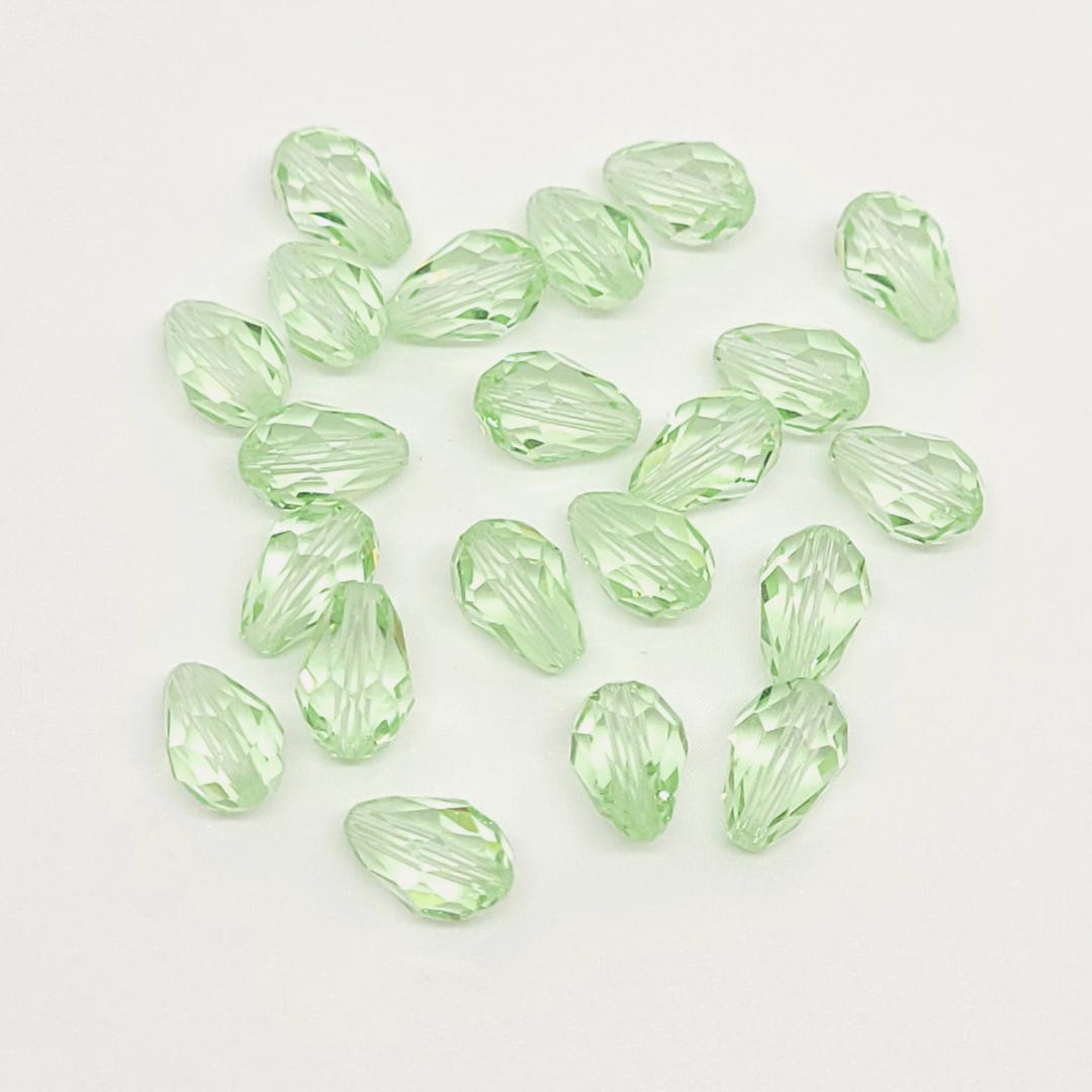 Chrysolite 5500 Green Swarovski Crystal Teardrop 9x6mm Beads 2 Pcs for ...