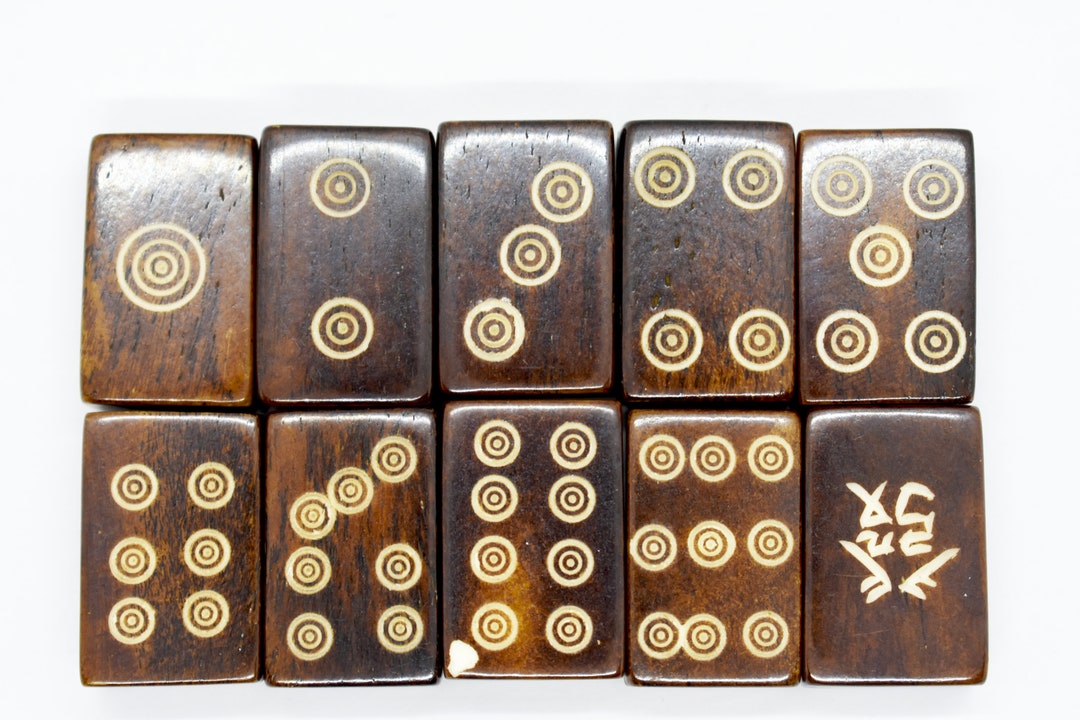 Natural Bone Beads (dyed) Rectangle 12x22x7mm 10 Pcs Majong Beads ...