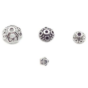 Bead Caps, Pewter, 6mm to 11mm Diameter, Pewter Bead Caps for Jewelry ...