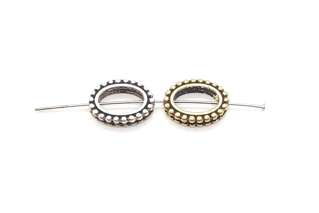 Tierracast Oval Bead Frames, for 6mm Beads, Antique Silver or Antique ...