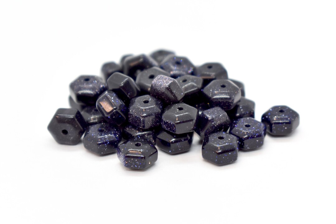 Blue Goldstone (man Made) Blue Gemstone Beads to Make Jewelry With, Six ...