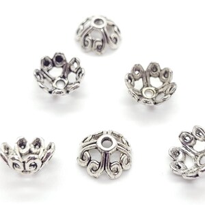 Bead Caps, Pewter, 6mm to 11mm Diameter, Pewter Bead Caps for Jewelry ...