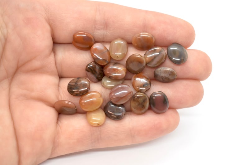 Turtle Shell Agate natural A Grade Flat Oval Gemstone Beads - Etsy