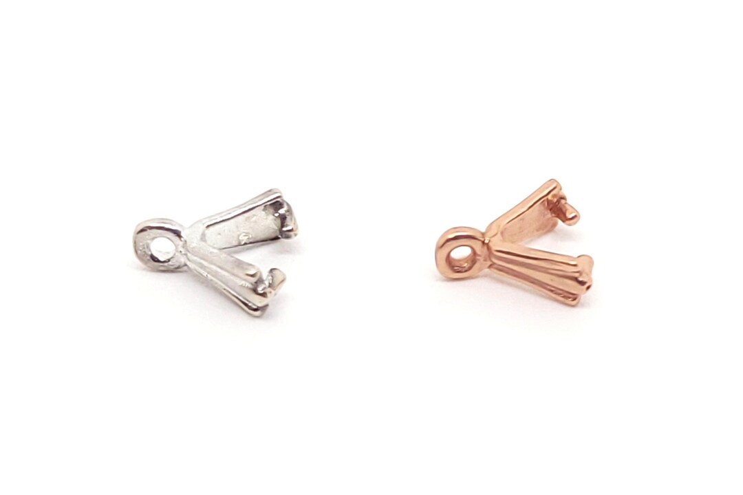 Silver or Copper Plated Small Pinch Bail With Fan Detail - JBB Findings ...