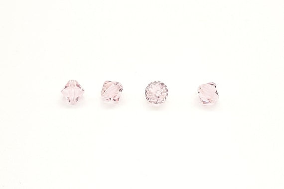 Light Rose Preciosa Czech Crystal Bicone Beads 4mm 6mm 8mm | Etsy