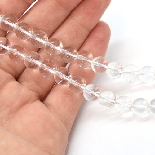 Natural Clear Quartz Crystal Beads - Etsy