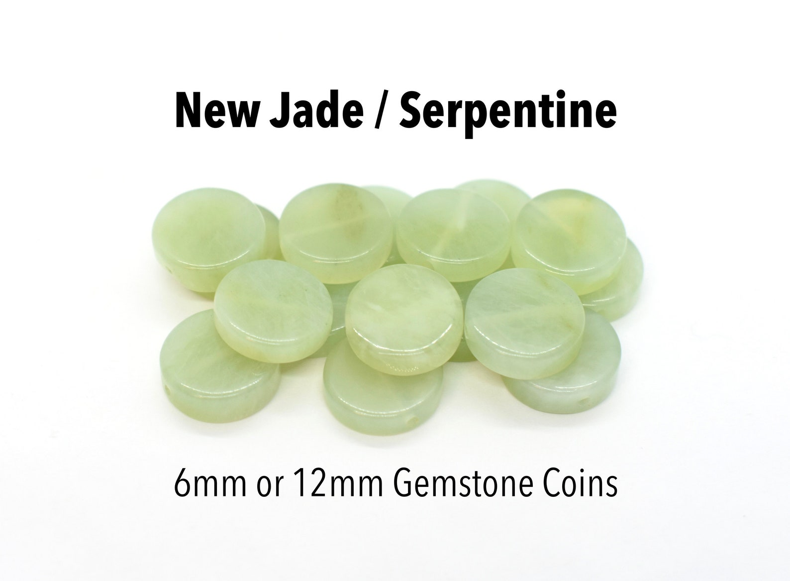 New Jade / Serpentine Natural A Grade Gemstone Coin/Dime | Etsy