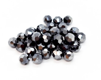 6mm Round Jet SWAROVSKI® Crystal Beads 5000 Black Crystal. - Etsy