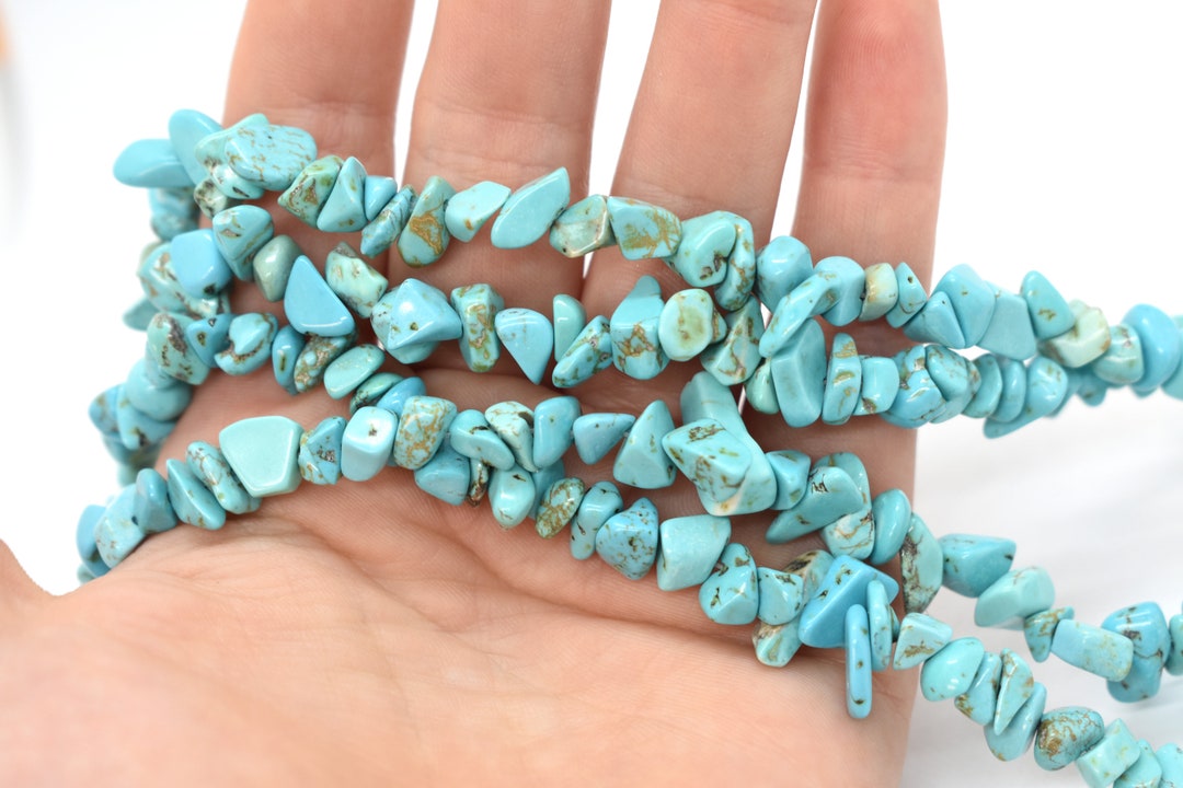 Turquesa China Color Mejorado / Estabilizado Chip Gemstone Beads 5-8mm ...