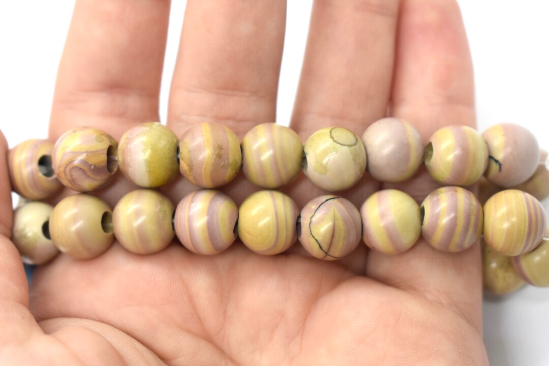 Autumn Hickoryite Big Hole Round 10mm,3mm Hole Gemstone Beads,natural,a ...