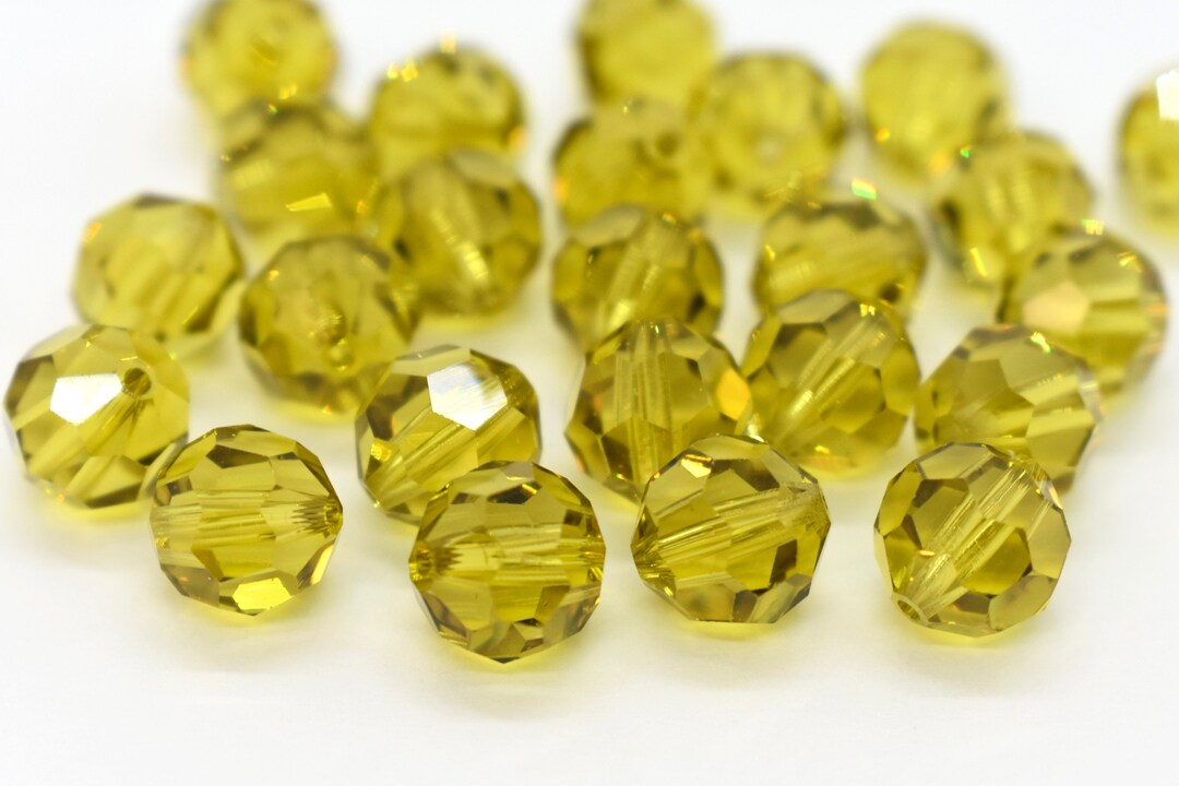 Lime 5000 Swarovski Yellow Green Crystal Round Beads, 4mm 6mm 8mm ...