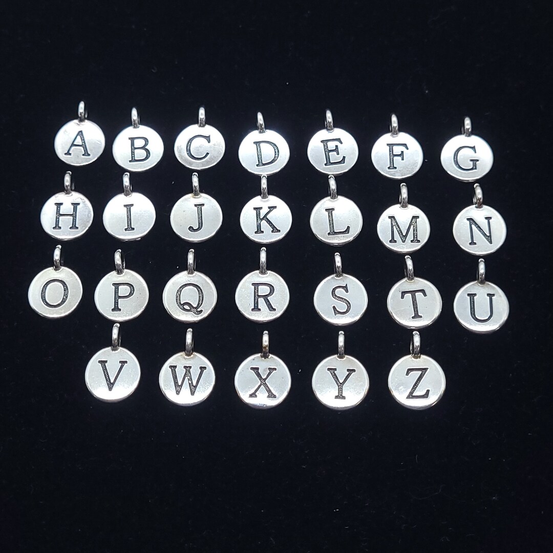 Tierracast Alphabet Letter Charms,antiqued Silver Plated Pewter, Tierra ...