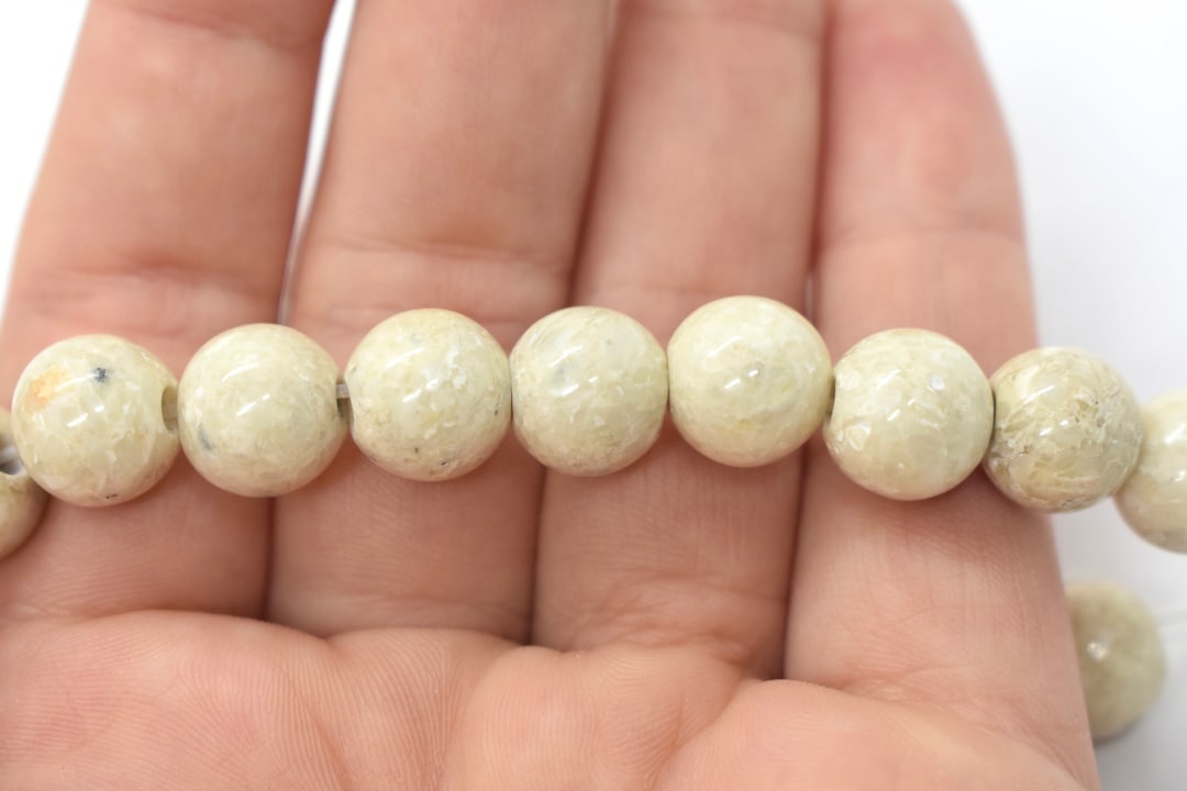 Riverstone Big Hole Round 8mm(2mm Hole) 10mm (3mm Hole) Beads Natural A ...