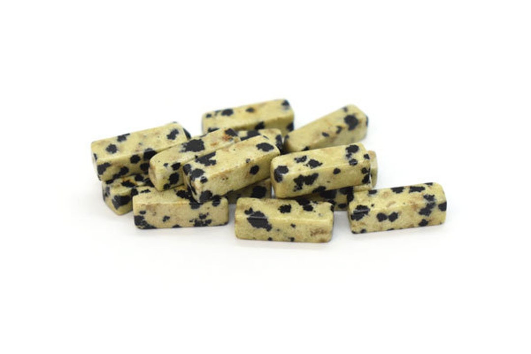 Dalmatian Jasper(natural)four Sided Tube Gemstone Beads,4mm X 13mm ...