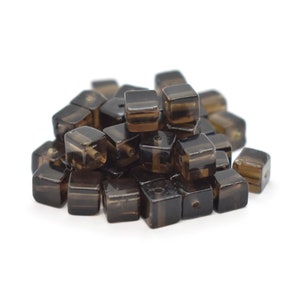 Smoky Quartz (heated / Irradiated) Cube Gemstone Beads, Light or Dark ...