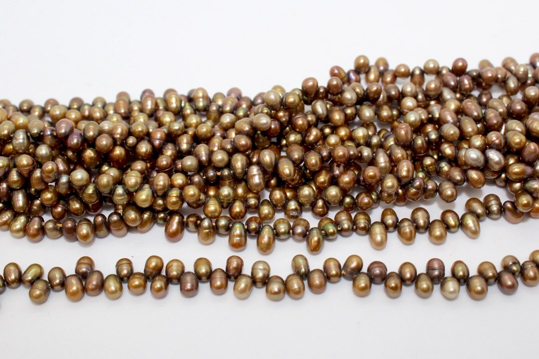 Bronze Brown Freshwater Pearl Beads 4x5mm,5x6mm,15" Strand,jewelry ...