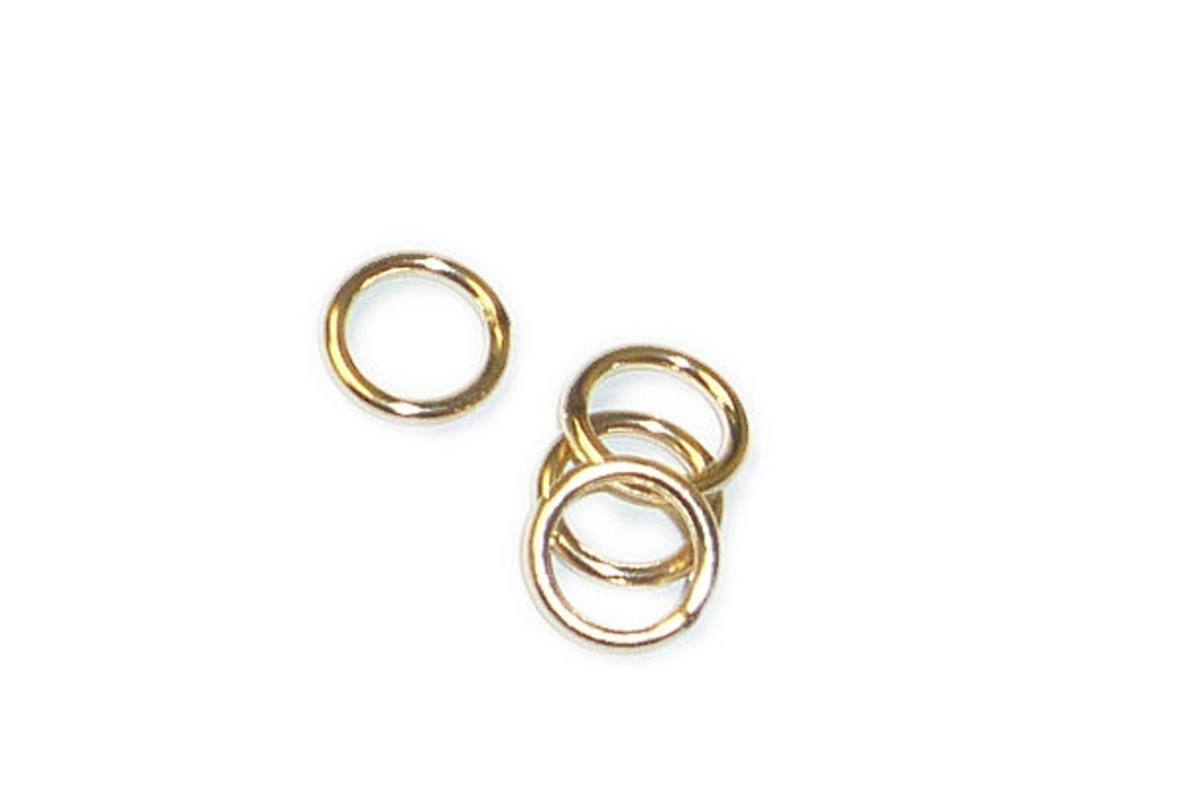 14k Gold Filled Closed Jump Rings - 5mm, 6mm, 7mm - Simple Jump Rings ...