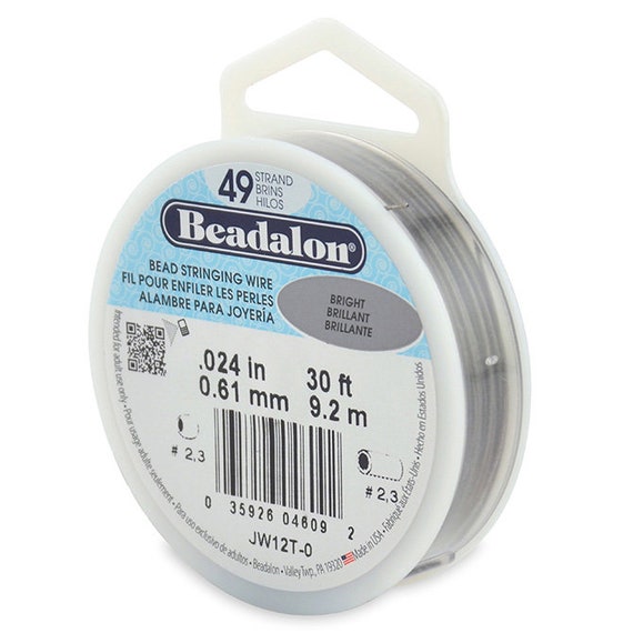 Beadalon Bead Stringing Wire 49 Strand .024 Nylon - Etsy