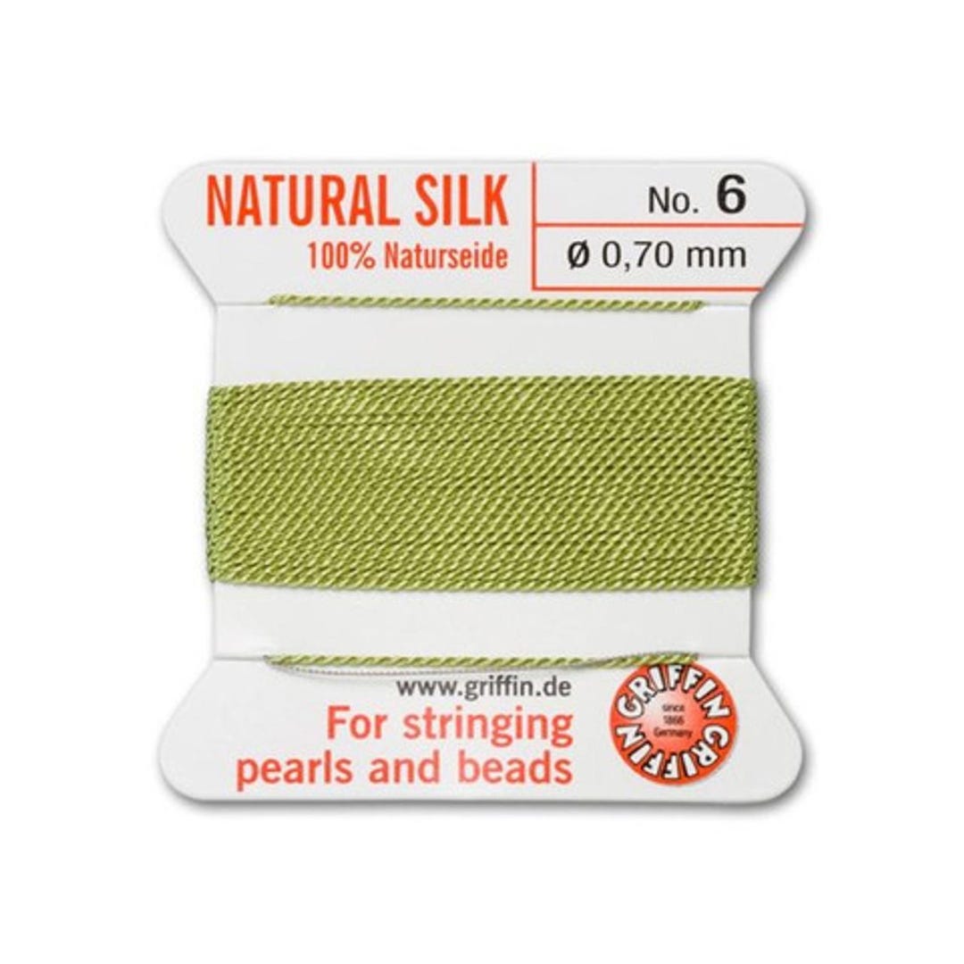 Jade Green Griffin 100% Natural Silk Thread, Size No. 2,4 6, 8, Green ...