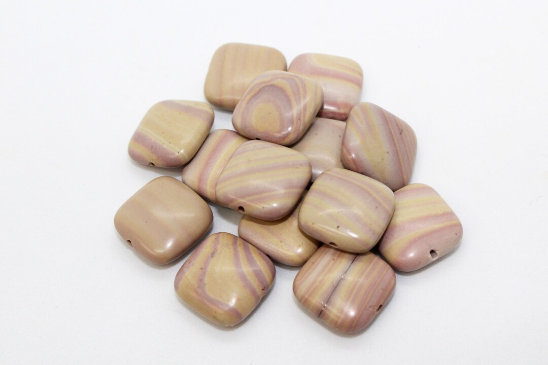 Autumn Hickoryite (natural) Pink & Beige Gemstone Beads for Jewelry ...