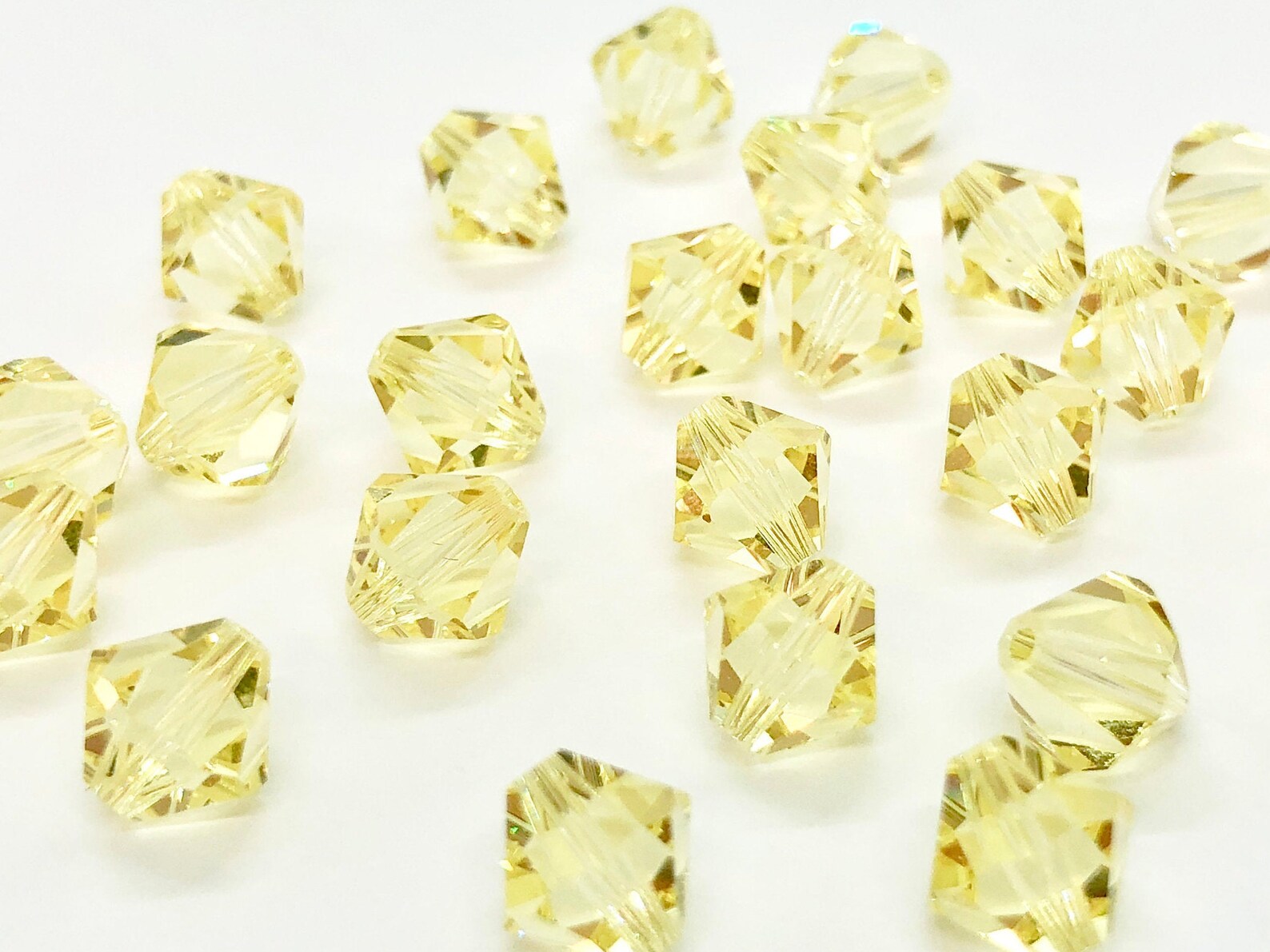 Jonquil 5301/5328 - Yellow Swarovski Crystal Bicone Beads, 5mm, 8mm ...