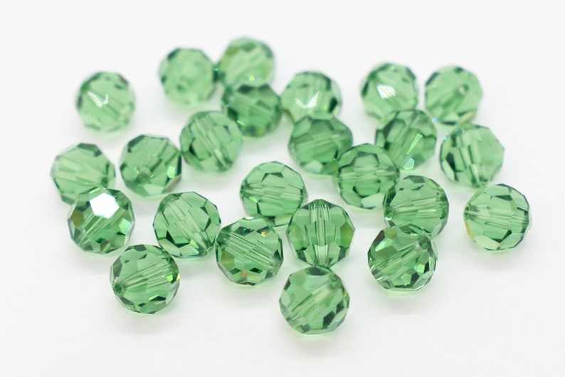 Erinite 5000 Green Swarovski Crystal Faceted Round Beads 4mm - Etsy