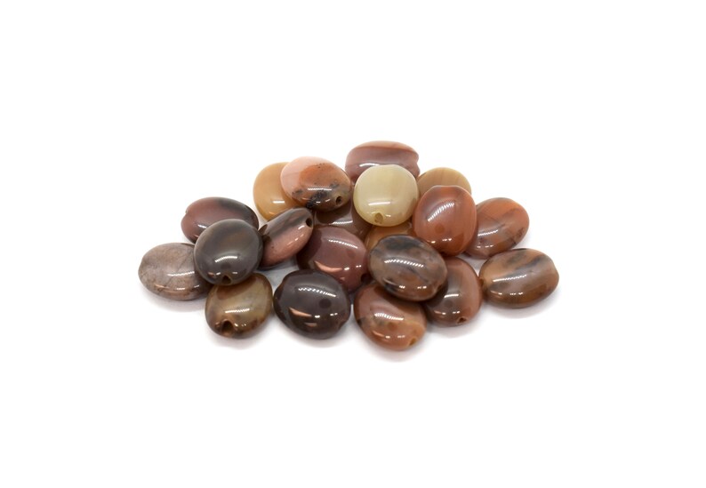 Turtle Shell Agate natural A Grade Flat Oval Gemstone Beads - Etsy